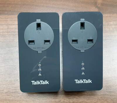 2 x D-Link DHP-P610AV Powerline Adapters 1000Mbps Gigabit TalkTalk, BT ...