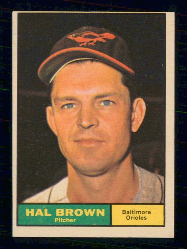 1961 TOPPS BASEBALL # 218 HAL BROWN INV J8097 | eBay