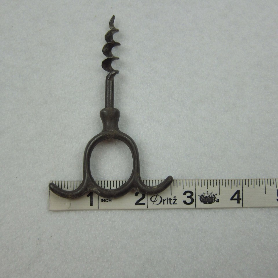 Antique 1900s French Iron Cork Screw Three Finger Pull Claw Type ...