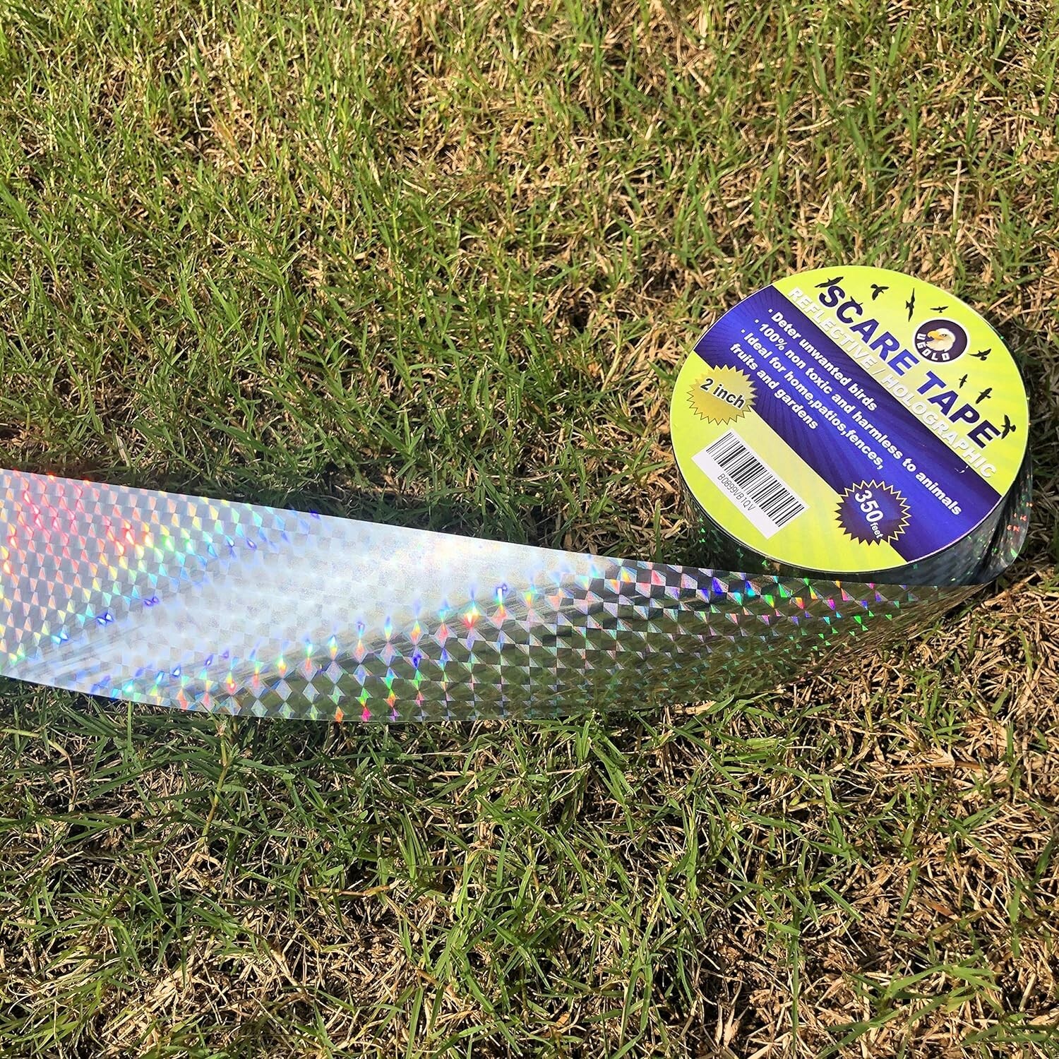 Bird Scaring Reflective Tape, Silver Holographic Ribbon, Ideal for ...