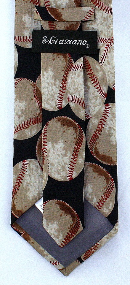 Baseball Pitch Men's Necktie Player Coach Team Gift Fan Sports Black ...