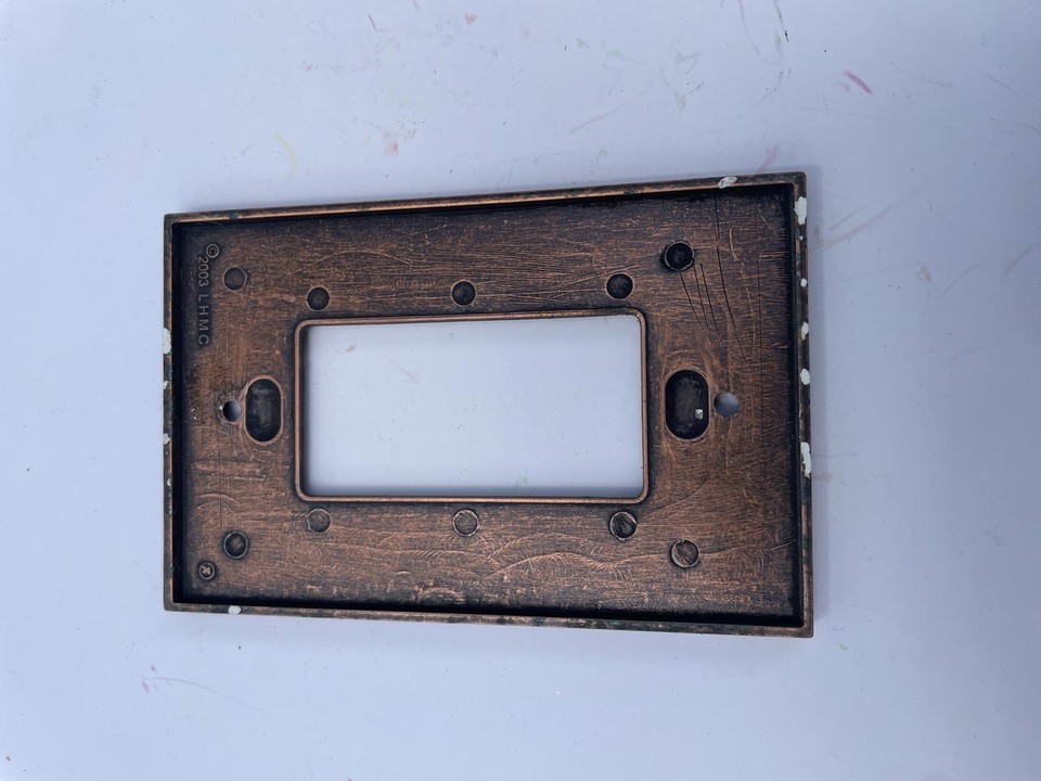 Vintage Copper Outlet Cover LHMC 2003 Single Outlet Wall Plate | eBay