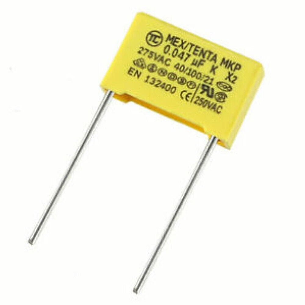 0.047uF 275Vac X2 Safety Capacitor 47n 473K 40/100/21 Pitch 15mm-Mains ...