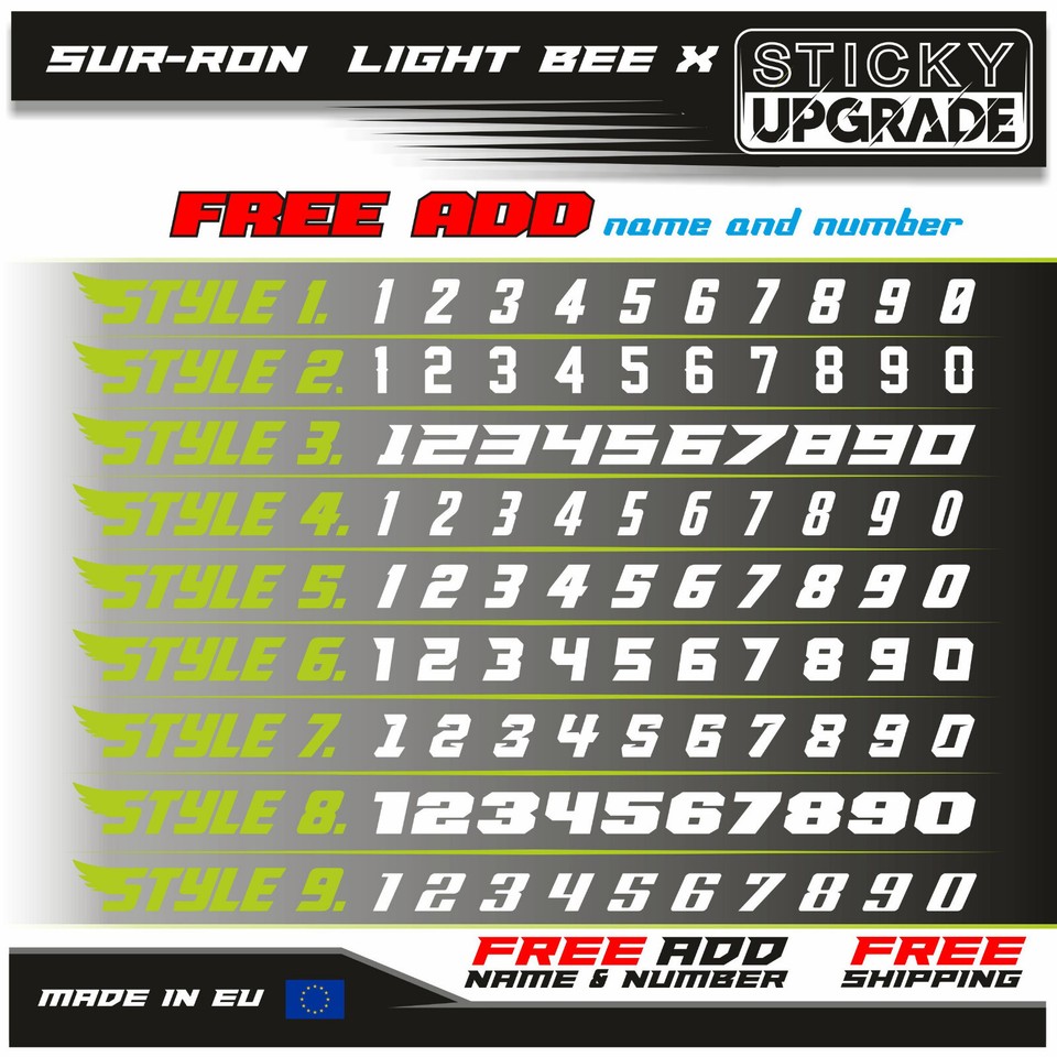 Sur-ron Light Bee Graphics Kit 21 Mil, Surron Wrap, Segway X260 ...
