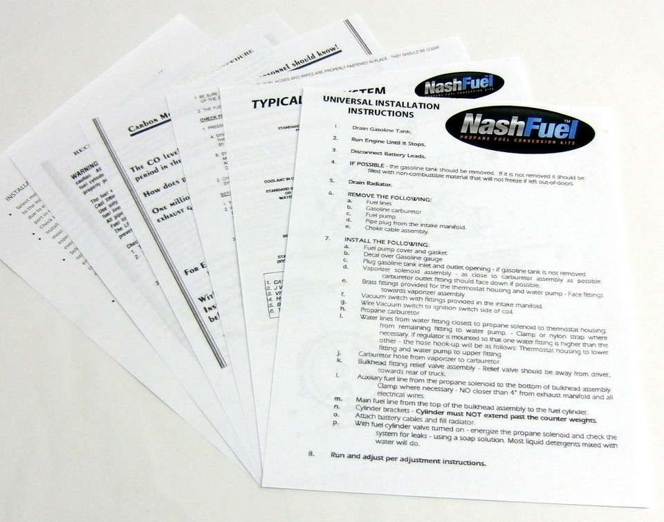 COMPLETE IMPCO PROPANE CONVERSION KIT GM CHEVY 305 V6 FORKLIFT HYSTER ...