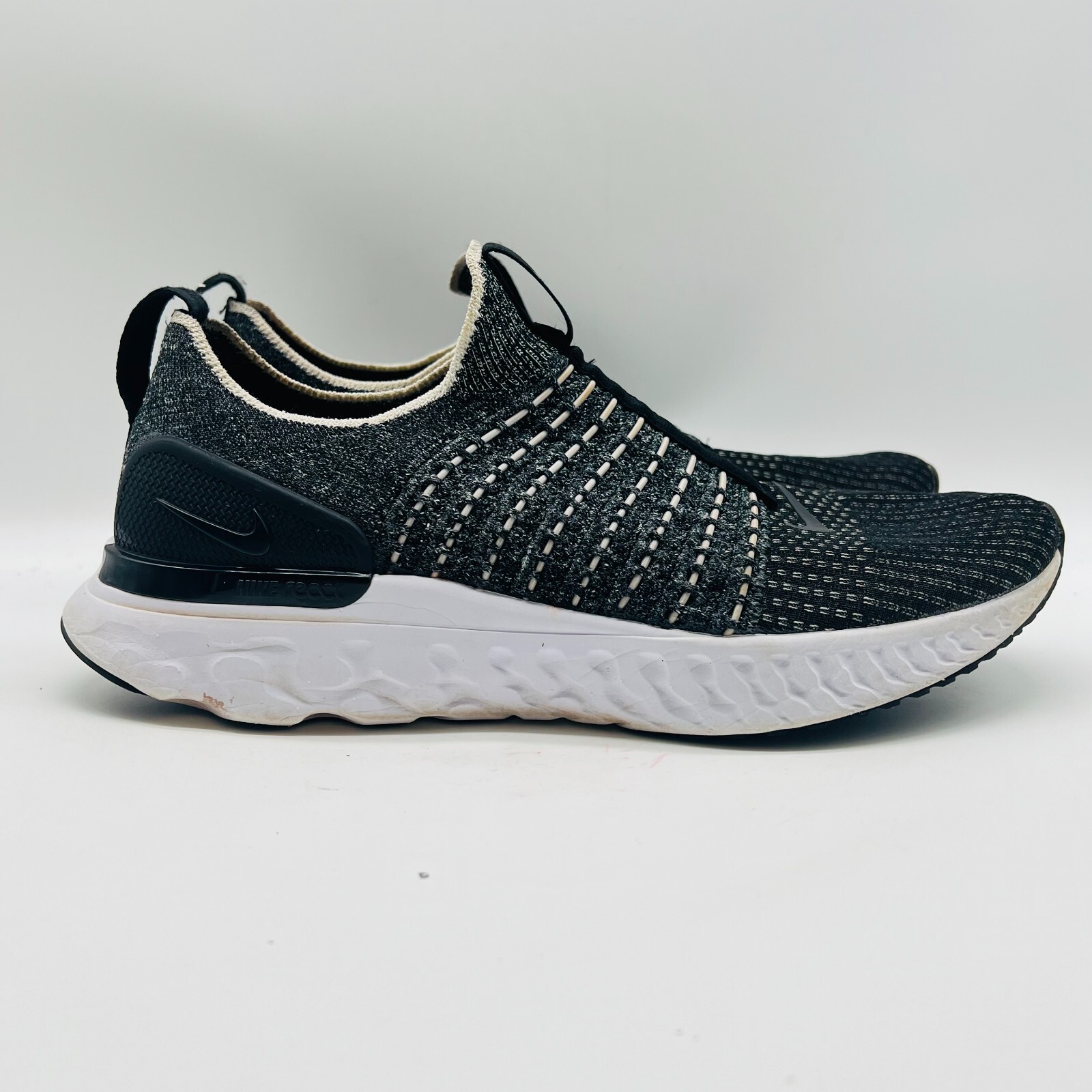 Nike Phantom Run Flyknit 2 Womens 11 Black White Runn… - Gem
