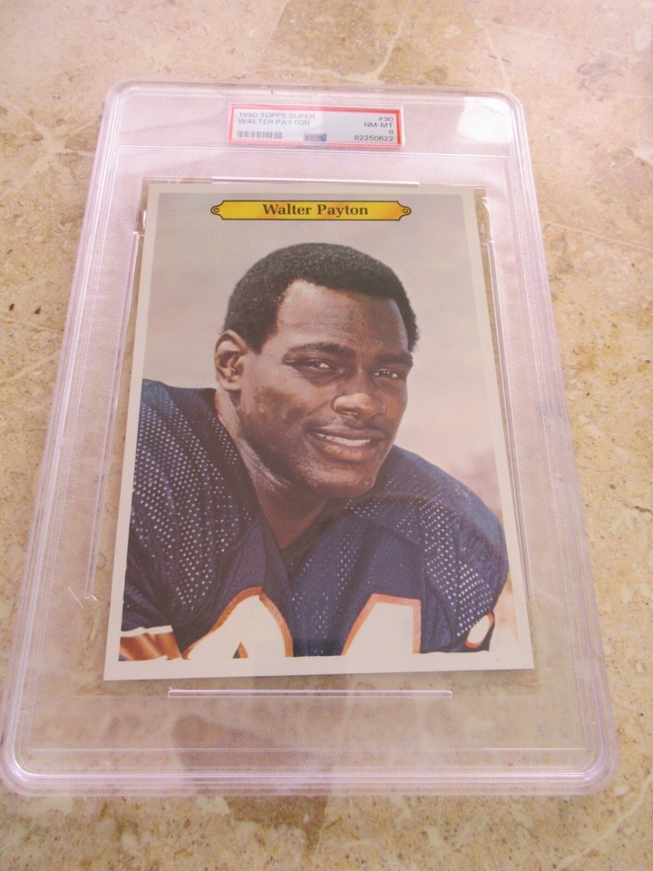 1980 TOPPS SUPER FOOTBALL #30 WALTER PAYTON PSA 8 NM-MT | eBay