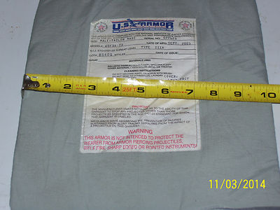 BULLETPROOF BACK PACK INSERTS 2 Trauma Plates Level IIIA 10X12 Body ...