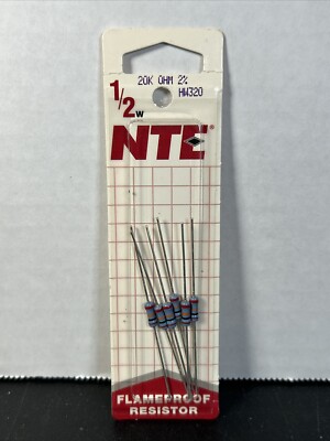 NTE Flameproof Resistor 20k Ohm 2%. 1/2W HW320 | eBay