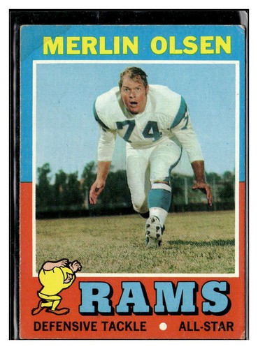 Merlin Olsen 1971 Topps #125 Los Angeles Rams All-Star | Hall of Fame ...