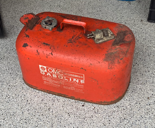 Vtg OMC Johnson Evinrude 6 gallon gas fuel tank outboard metal for ...