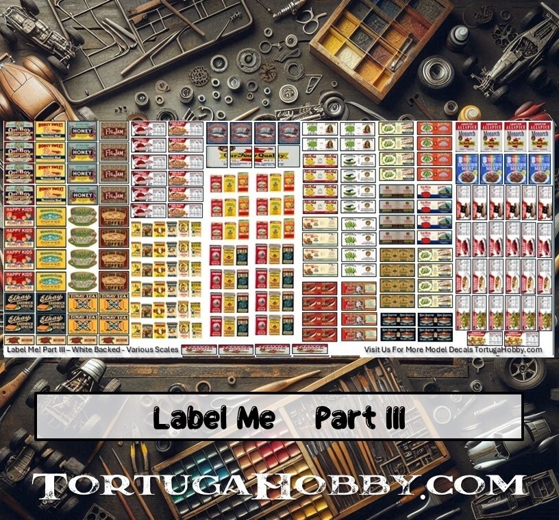Label Me Decals - Waterslide - 1:24 Scale/1:18 Scale - Diorama Decal ...