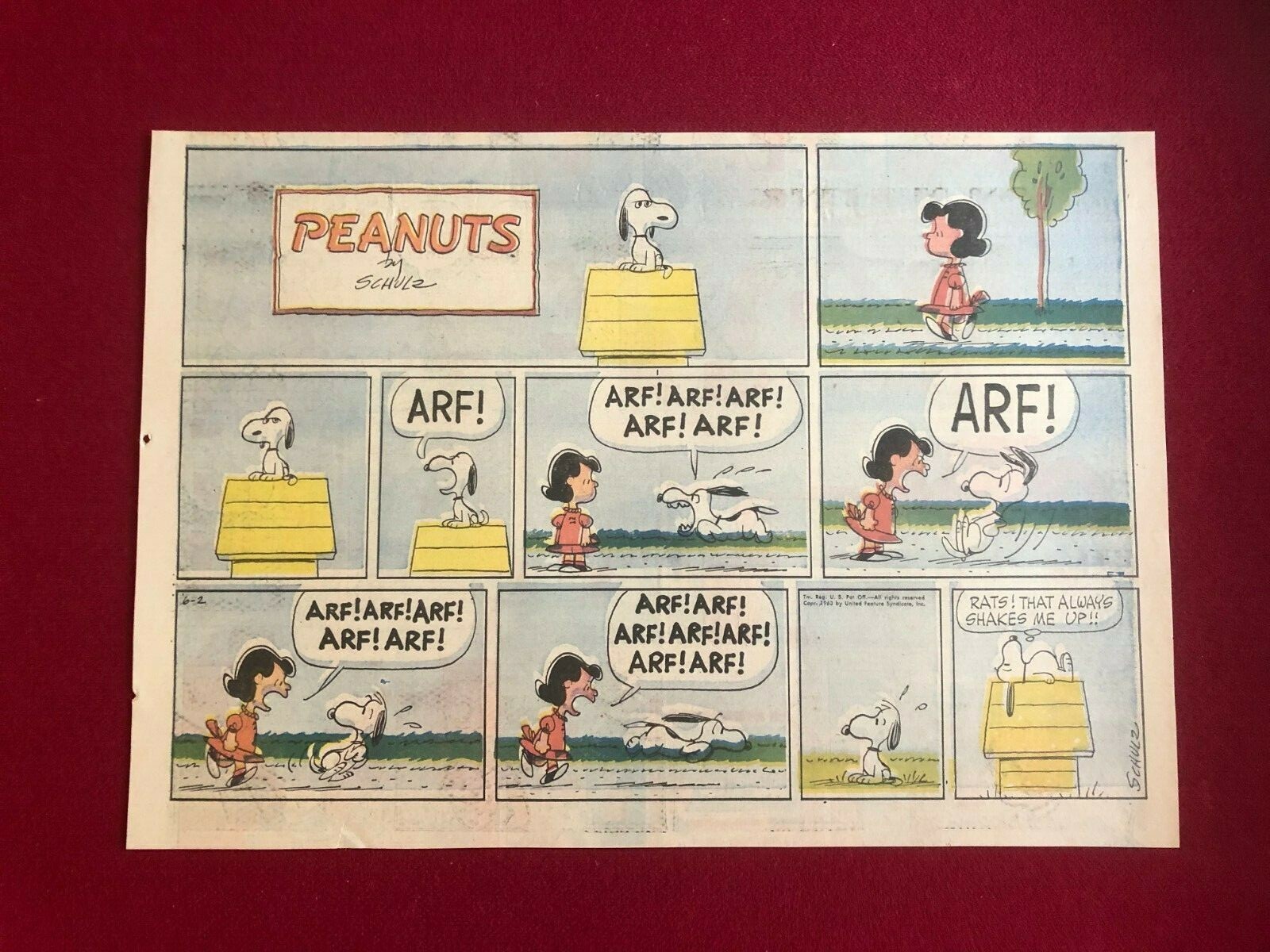 1963, "PEANUTS" (1/2 Page) Sunday Comic Strip (Scarce / Vintage ...