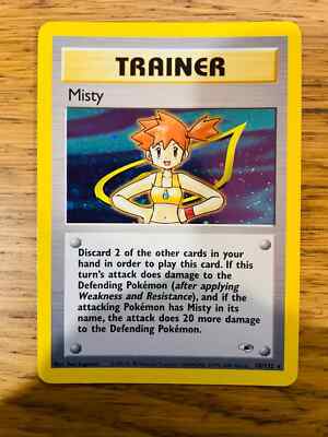 NEAR MINT! Misty Trainer (18/132) Holo Gym Heroes Pokemon Card! FAST P ...