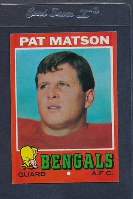 1971 Topps #072 Pat Matson Bengals EX/MT *1078 | eBay