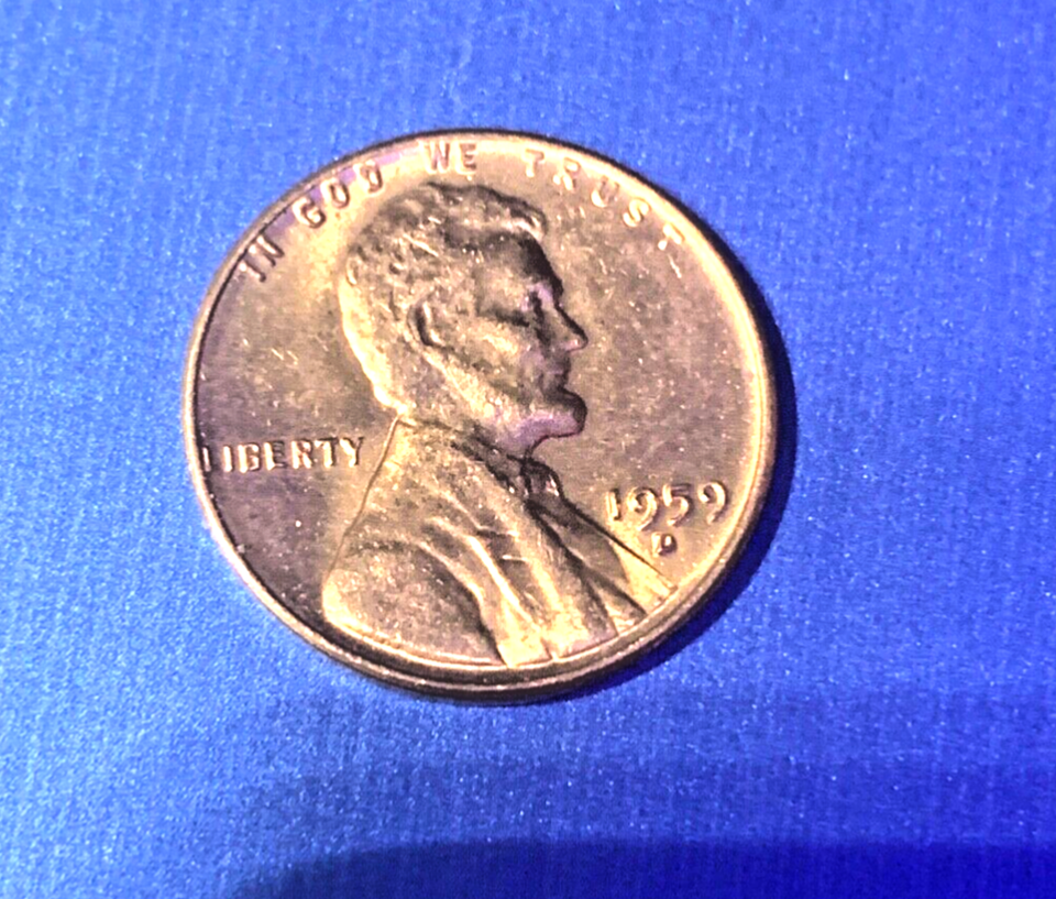 1 Of A Kind 1959 D Lincoln penny error “I "Iberty Miss strick "S"Rare ...