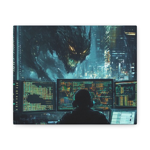 Canvas Wall Art, Monster of a Market, Stock Trader, Wallstreet Decor ...