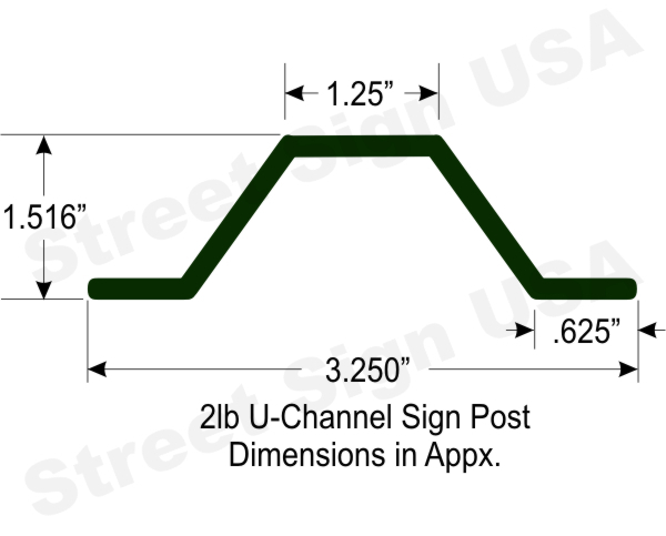 8FT GREEN U CHANNEL SIGN POST HEAVY DUTY FOR STREET ROAD PARKING ...