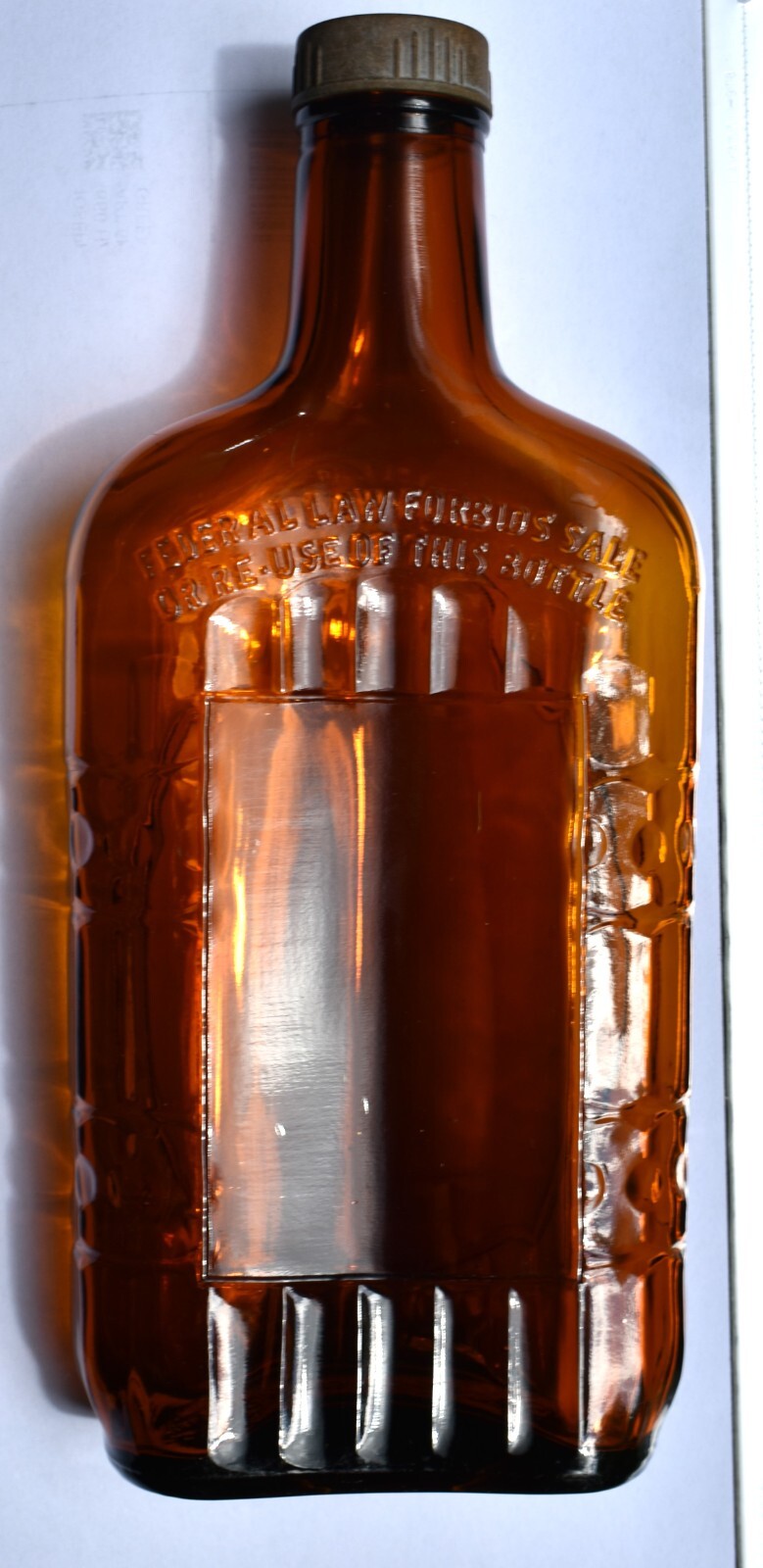 Vintage Calvert Whiskey Bottle Amber Blown Molded Glass Art Deco Embossing Empty | eBay