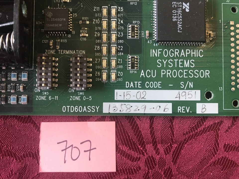 Infographics Systems ACU Processor 135829-06 Rev. B | eBay