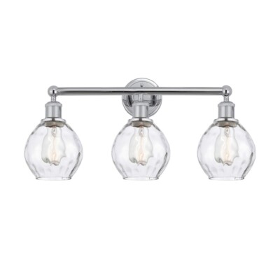 Innovations Waverly 3Lt 24" Bath Vanity Light, Chrome/Clear - 616-3W-PC ...