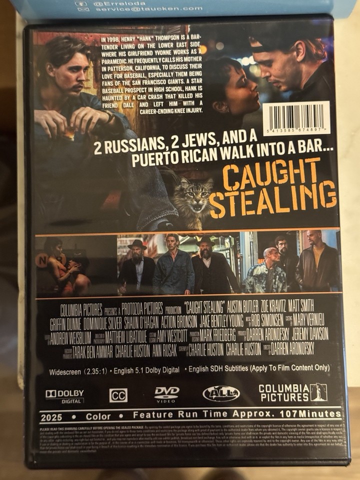 Caught Stealing DVD. Brand New. Unsealed | eBay