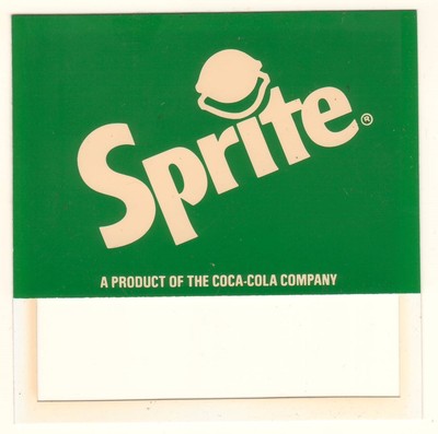 Sprite Vending Machine Insert, Push Button Style, 3 1/2" x 3 1/2" | eBay