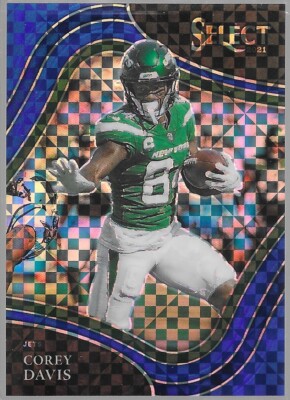 2021 Panini Select Corey Davis Field Level Blue Prizm 22/49 New York ...