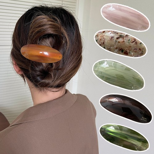 Women Retro Acetate Hair Clip Barrette Hairpin Clips Ponytail Holder ...
