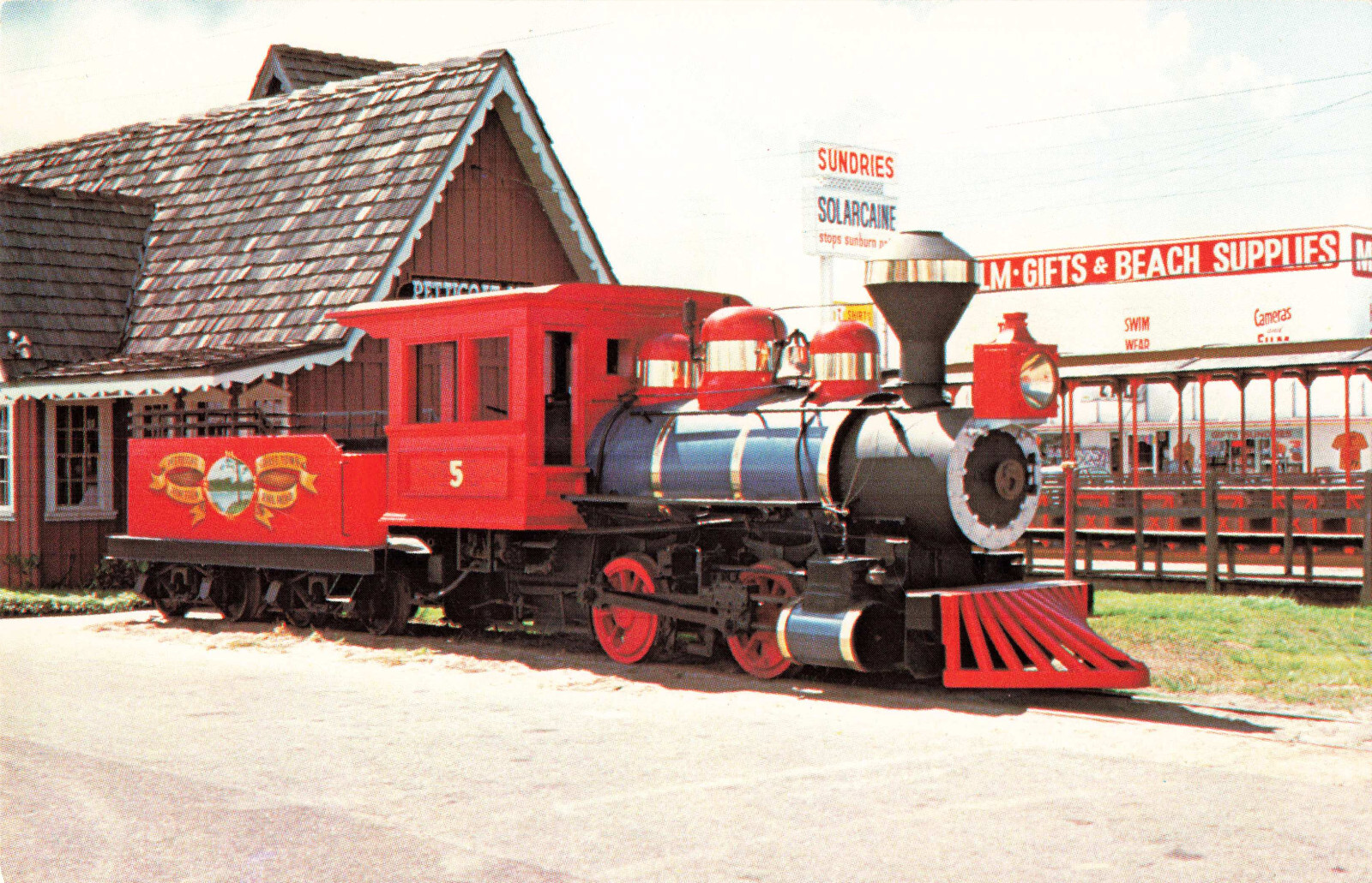 Postcard Train Petticoat Junction RR Panama City Beach Locomotive No 5 ...