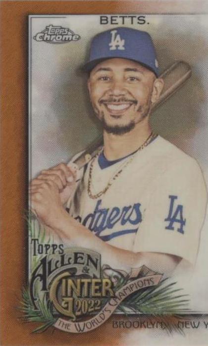 2022 Topps Allen & Ginter Chrome - Mookie Betts #49 Orange Refractor ...