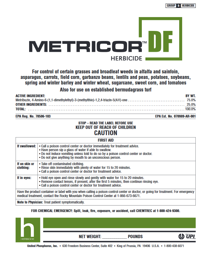 Metricor DF Herbicide - (Metribuzin 75%) - (10 Pounds) (Sencor / Glory ...