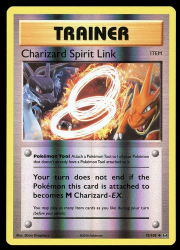 Charizard Spirit Link - Reverse Holo - 75/108 - XY Evolutions - MP ...