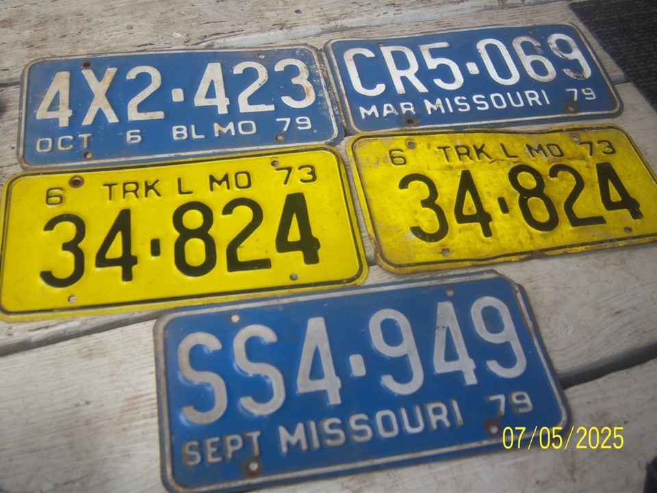 MISSOURI Expired License Plate Tags Decor $5Each (PICK & CHOOSE) | eBay