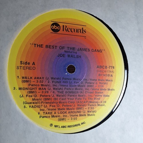 James Gang – The Best Of James Gang – 1973 ABC Records – ABCX-774 ...