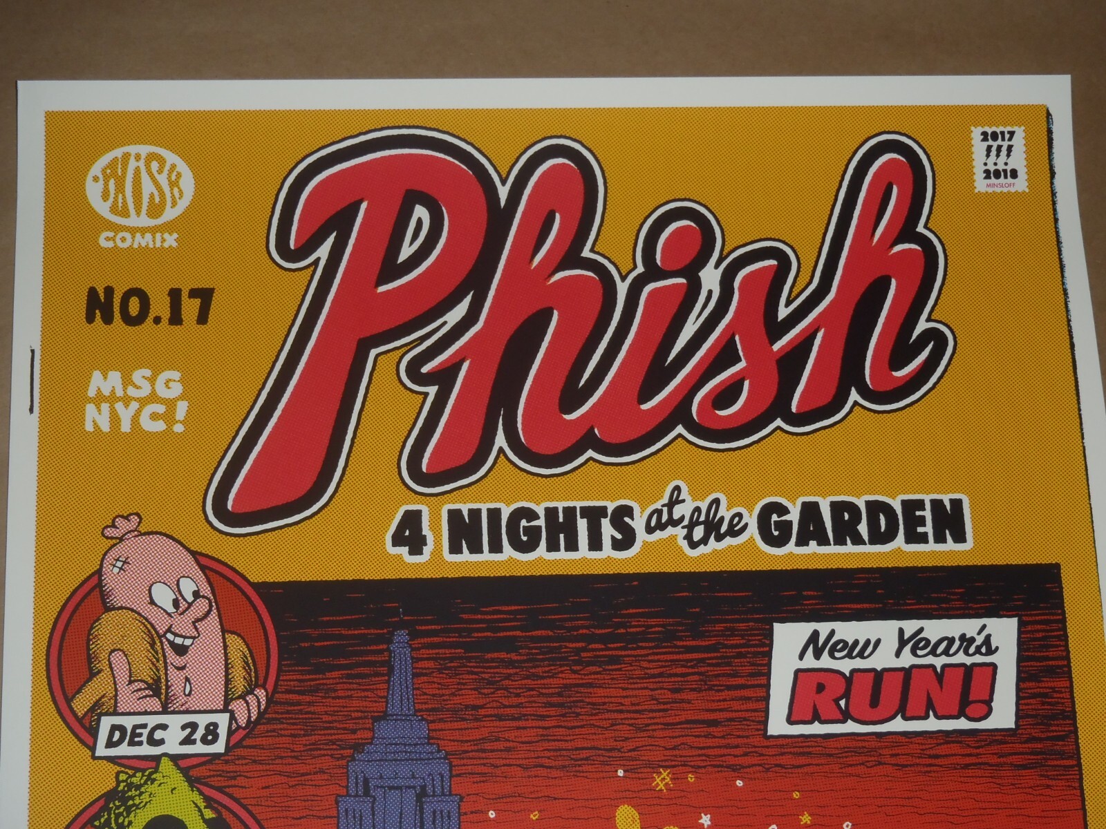 Phish NYC NYE MSG 2017 concert poster gig art print tour Ivan Minsloff ...