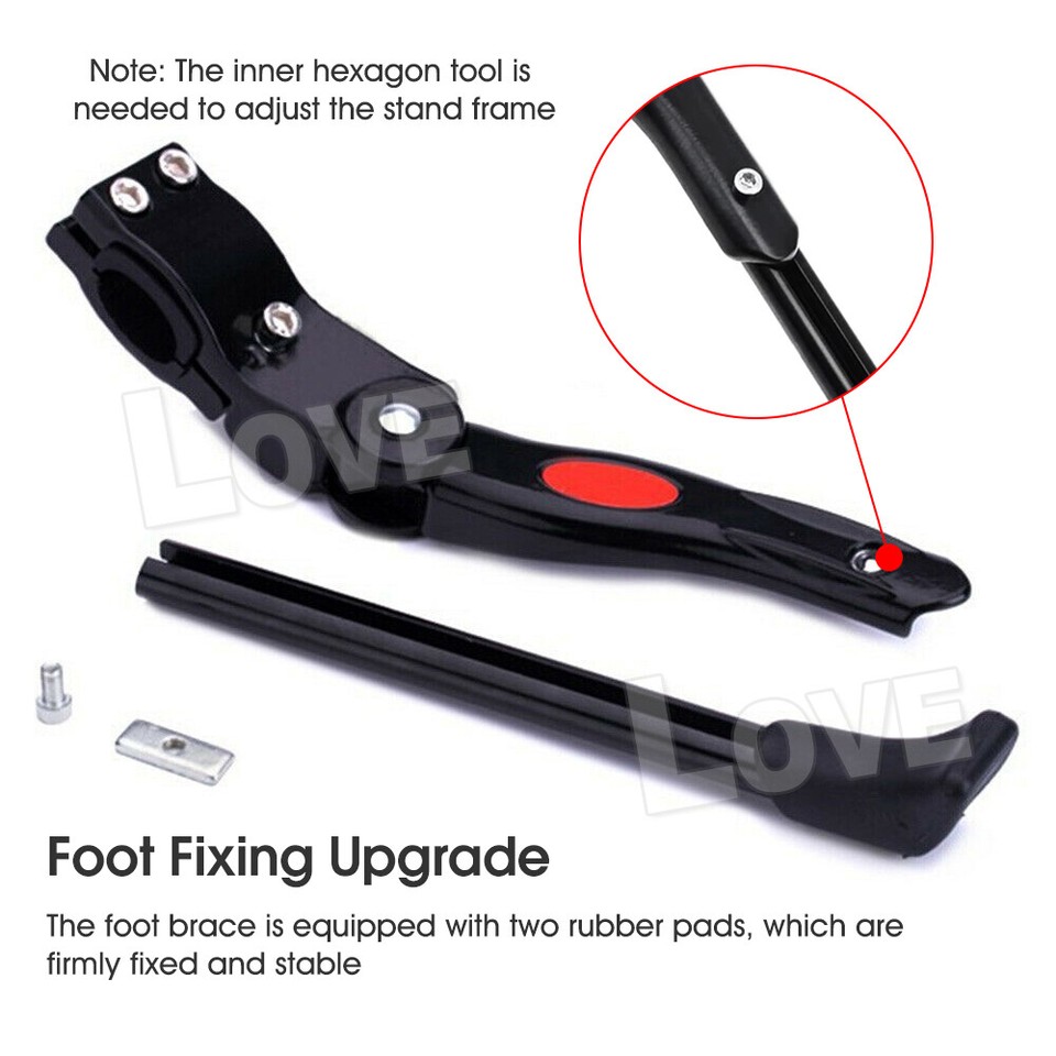Bicycle Mountain Bike Adjustable Rear KickStand Prop Side Parking ...