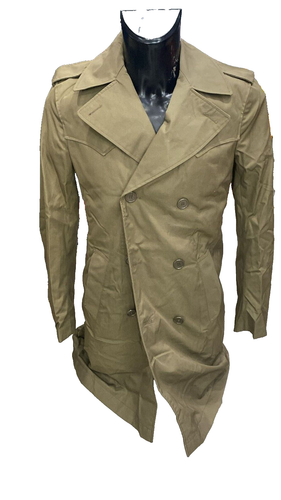 Italian Army Coat Trench in Cotton Used Men Size 46 Green XYE199L | eBay UK