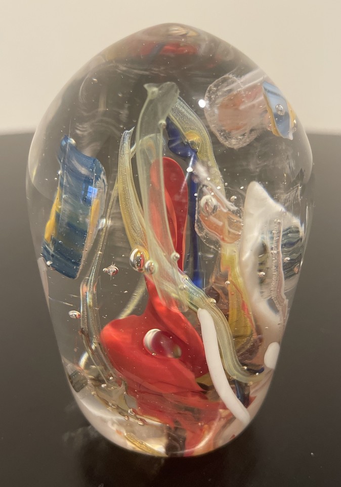 Tom Michael Odyssey Art Glass Paperweight Signed 4.5” Tall | eBay