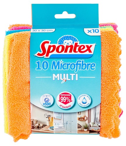 Spontex Microfiber Cloths 10 Pieces Multi-Use Made In Italy | eBay
