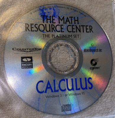 The Math Resource Center - Calculus - CD-ROM encore software | eBay
