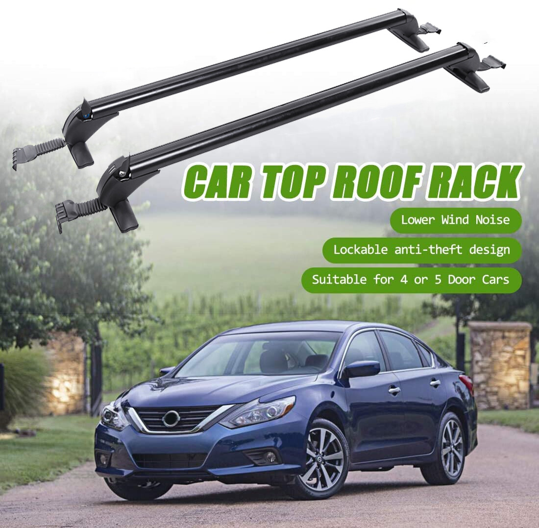 Car Top Roof Rack Cross Bars 43.3" Luggage Cargo Carrier w/ Lock For ...