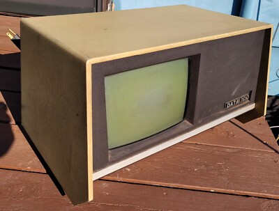 Vintage 1980 DATA 100 Computer Terminal W/ Green Monochrome CRT - AS-IS ...