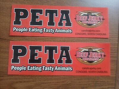 Bumper Stickers PETA, People Eating Tasty Animals Beef Jerky Outlet ...