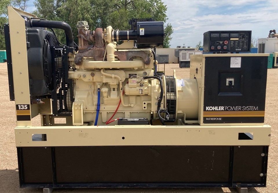 135 kw Kohler / John Deere Diesel Generator - 8.1L 6 Cyl. - 333 Hours ...