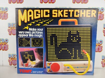Magic Sketcher Tomy 1086 Balls Magic Blackboard Blow Suck New Vintage ...