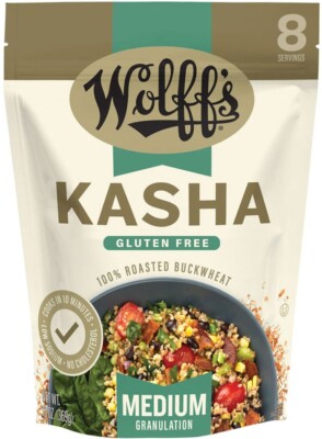 Wolff's Kasha - Medium Granulation - 100% Buckwheat - Gluten & Wheat ...