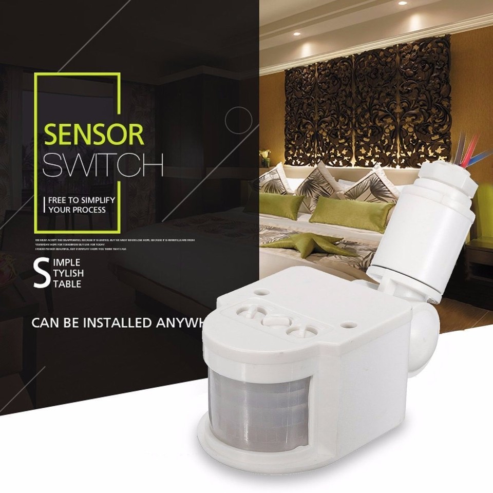 1/2 12V Motion Sensor PIR Movement Detector Automatic Infrared Wall ...