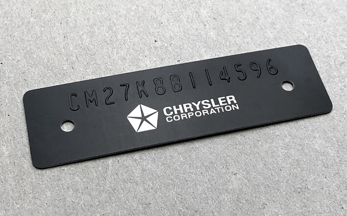 CHRYSLER PLATE & EMBOSSING WITH YOUR INFO CAR TRUCK TAG FRAME | eBay