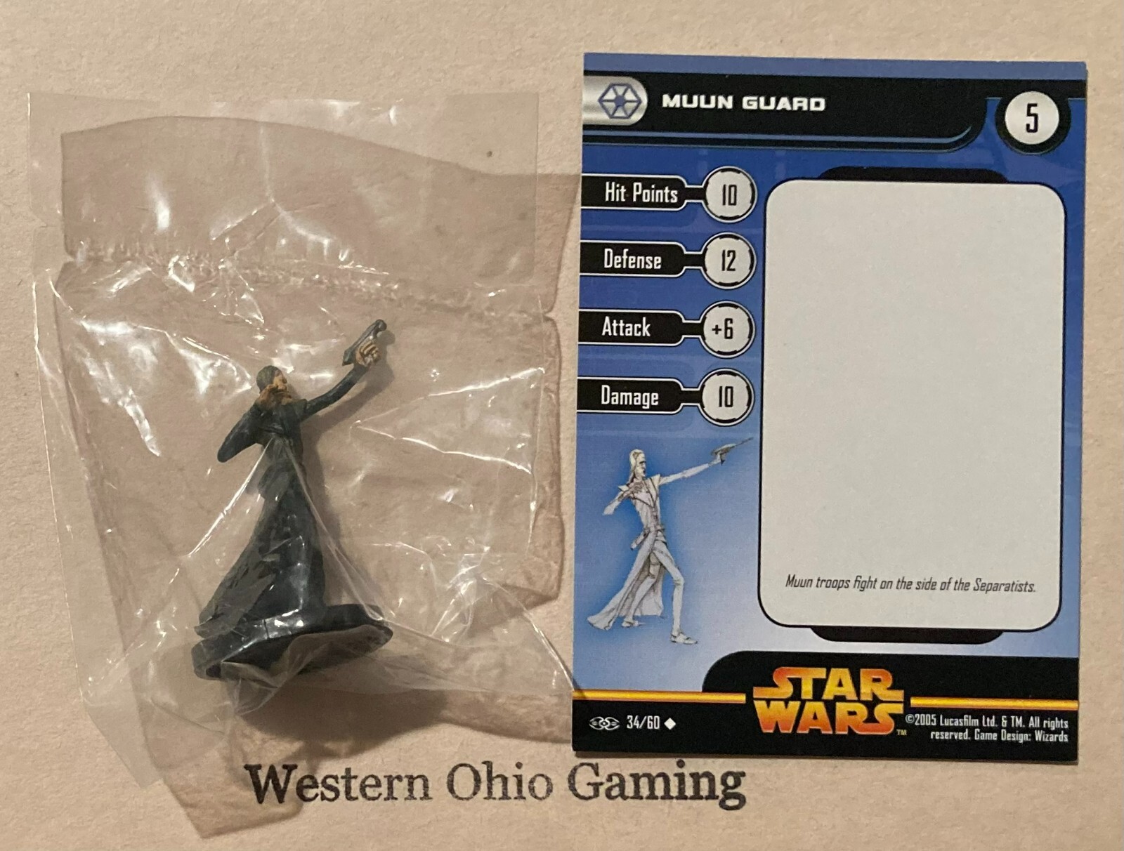 Star Wars Miniatures Muun Guard #34/60 NEW NIB SWM Revenge of the Sith ...